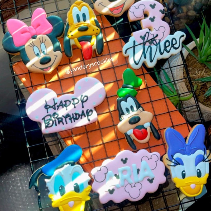 Mickey Mouse Cookies - Etsy