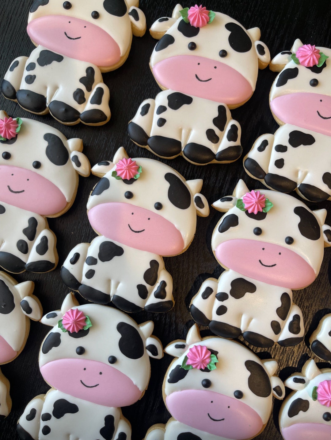 Cute Cows Cookies - Etsy