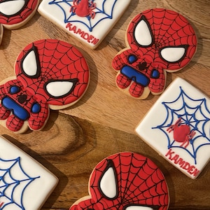 Spider-man Cookies - Etsy