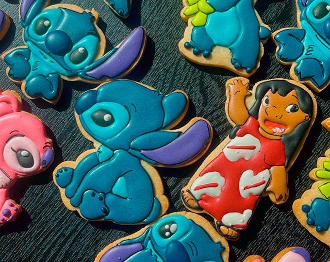 Stitch, Angel and Lilo Cookies - Etsy
