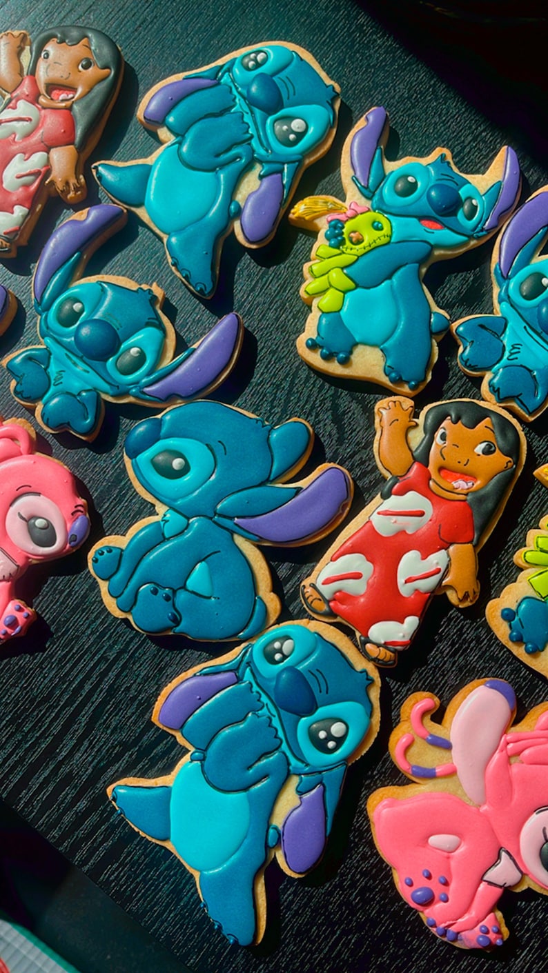 Stitch, Angel and Lilo Cookies - Etsy
