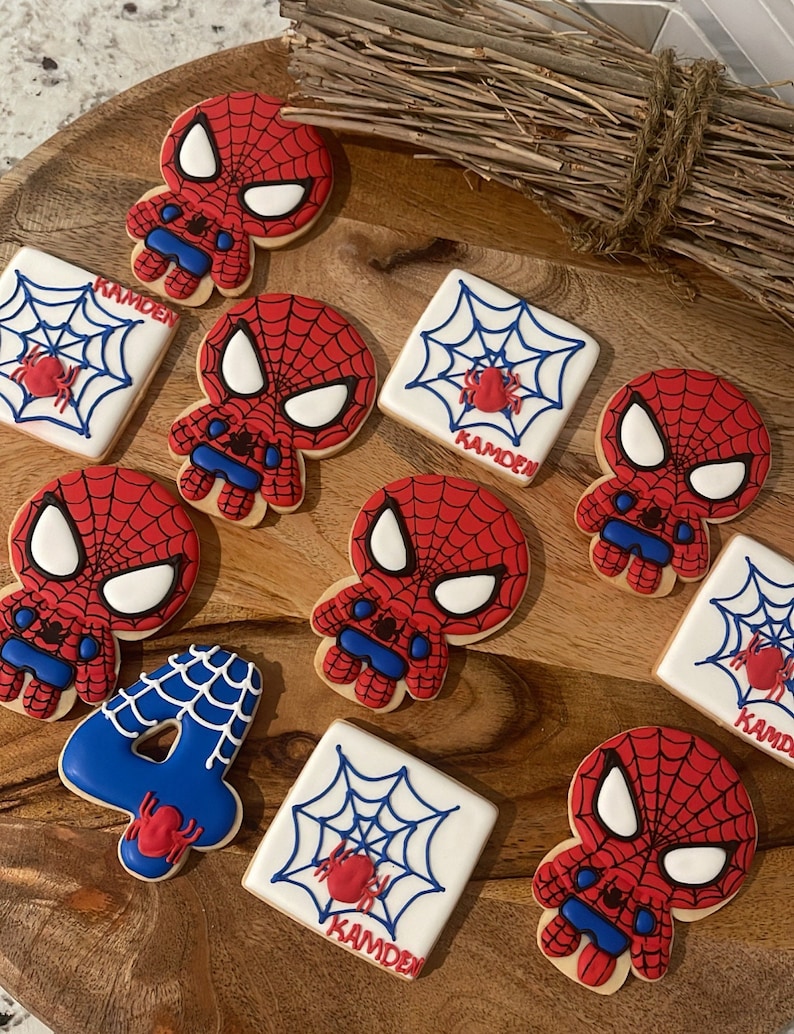 Spider-man Cookies - Etsy