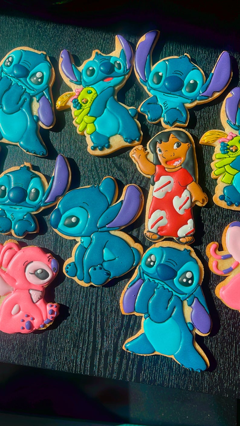 Stitch, Angel and Lilo Cookies - Etsy