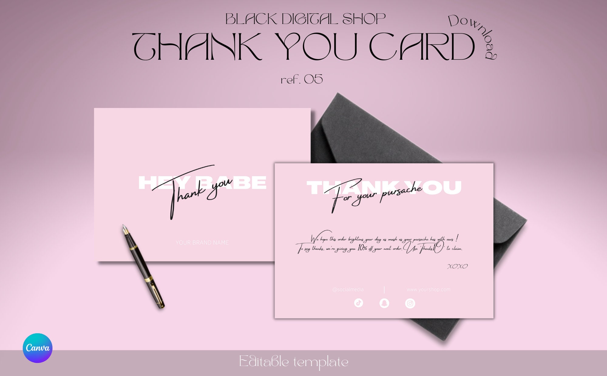 Corporate Thank You Card - Etsy