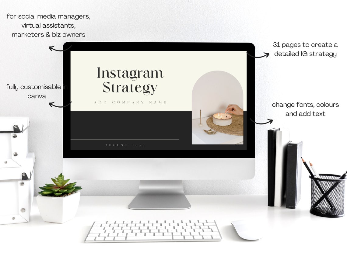 Instagram Strategy Template, Instagram Strategy Document, Editable ...