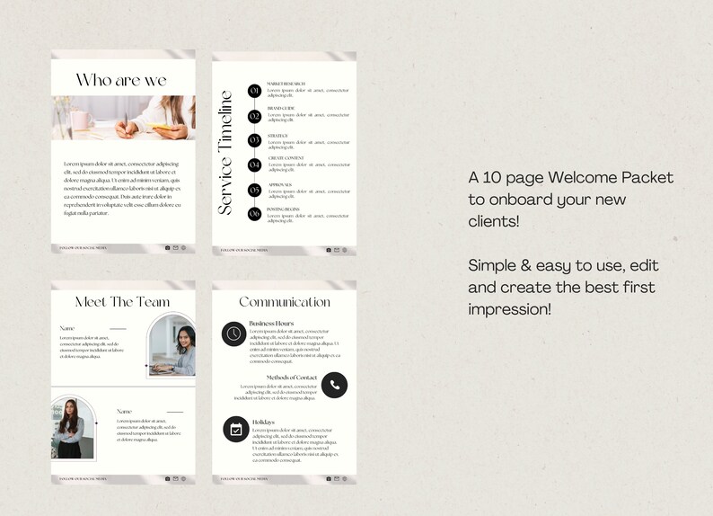 Client Welcome Packet Template, Client Onboarding Template Canva, New ...