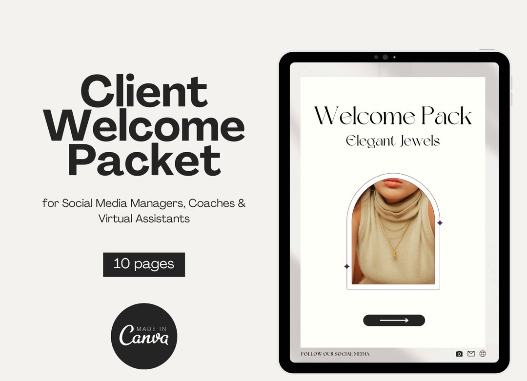 Client Welcome Packet Template, Client Onboarding Template Canva, New ...