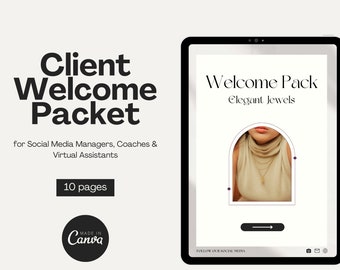 Client Welcome Packet Template, Client Onboarding Template Canva, New ...