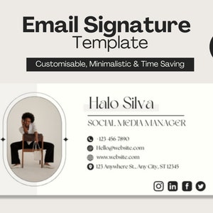 Email Signature Editable Canva Template Email Footer Design - Etsy