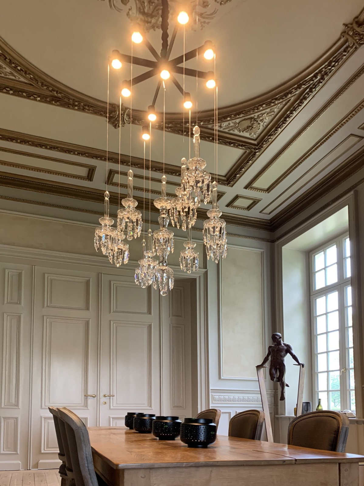 Floating Crystal Chandelier Model Facet - Etsy