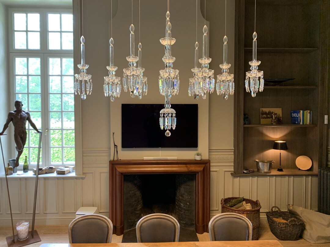 Floating Crystal Chandelier - Model Facet - Etsy