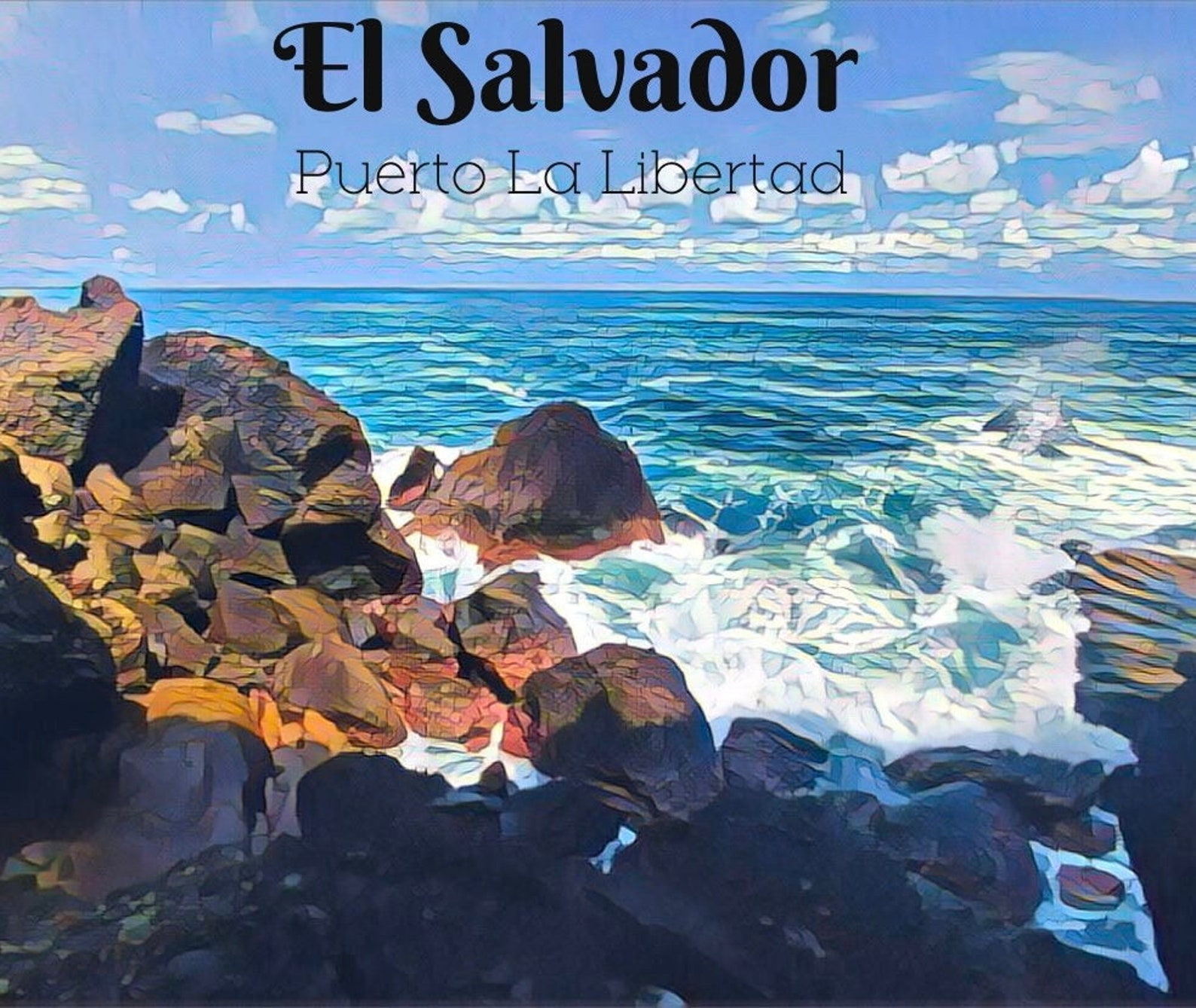 El Salvador Vintage Style Travel Poster - Etsy