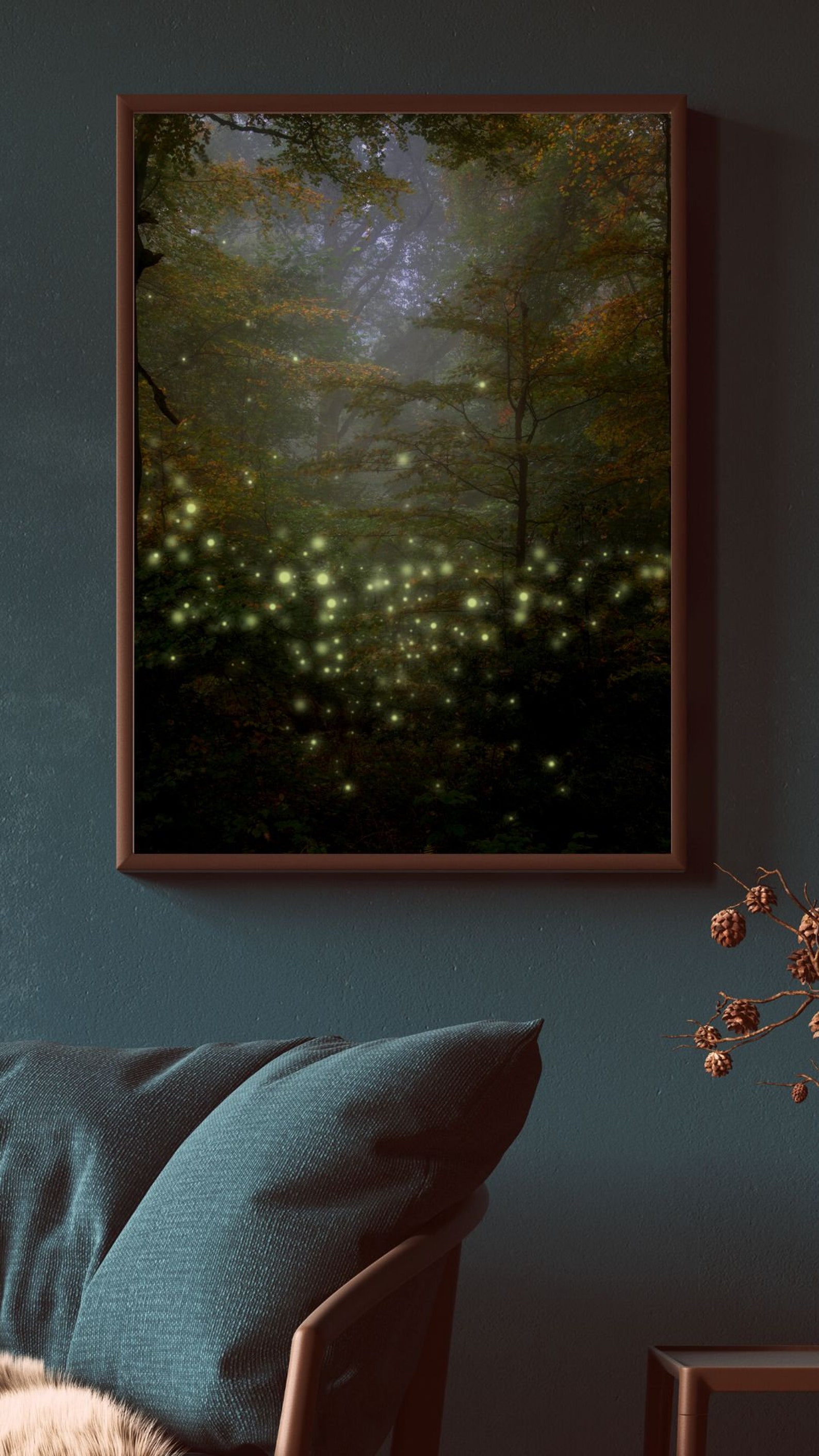 Enchanted Fairycore Forest Digital Print / Green Witch Poster / Witchy ...