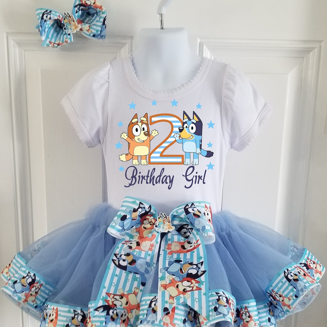 Girls BLUEY & BINGO 3 Piece Ribbon Tutu Outfit BLUEY - Etsy