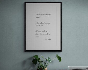 The Killers Lyrics - Etsy