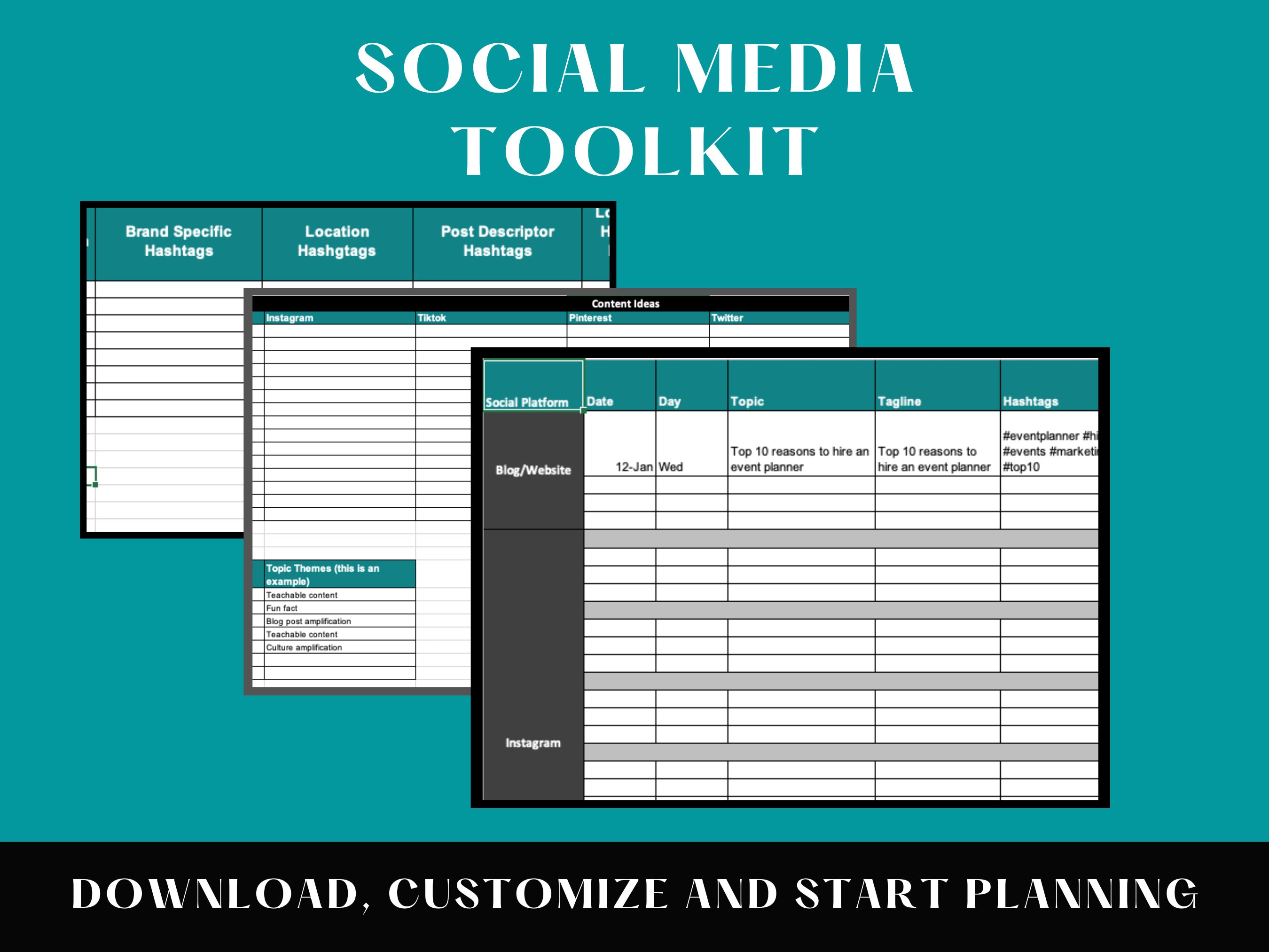 Social Media Planning Toolkit - Etsy