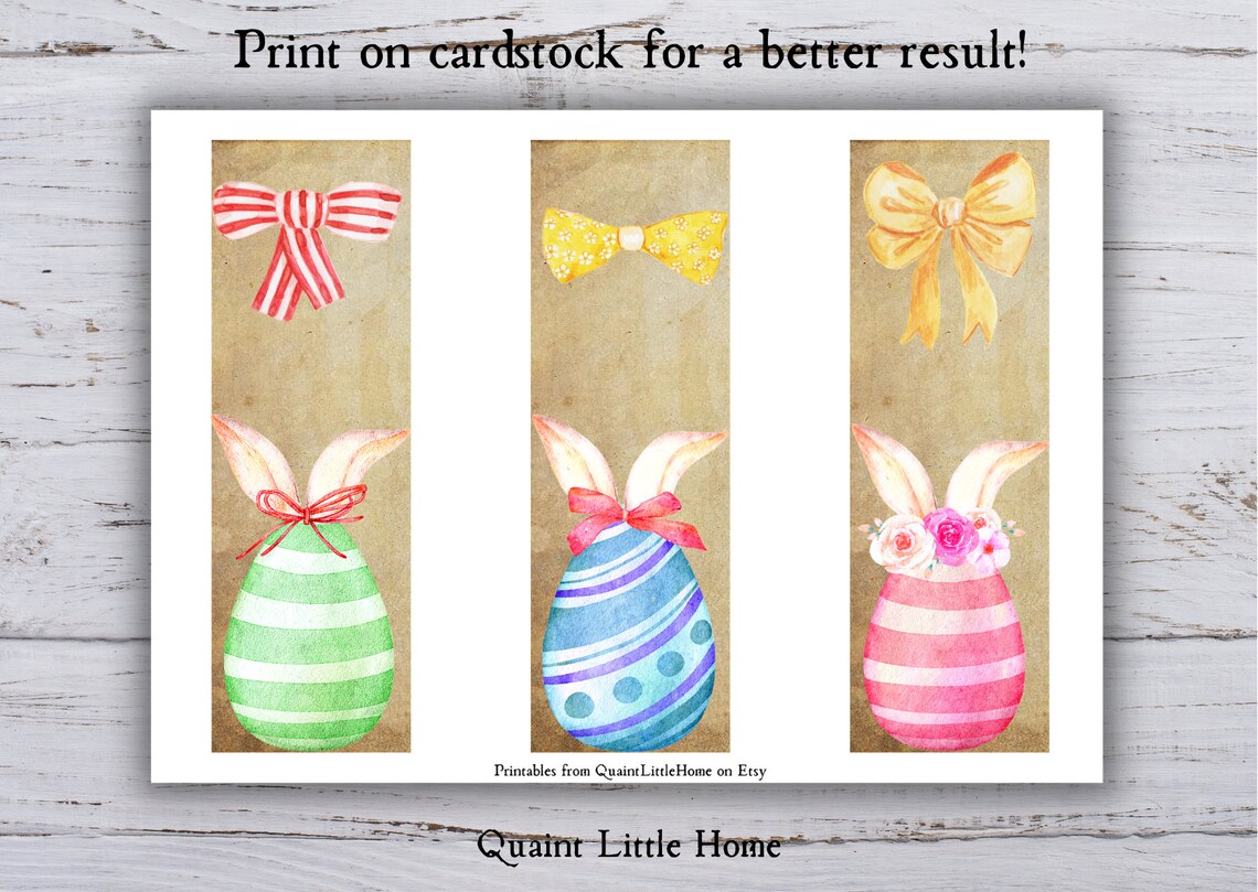 EASTER Bookmarks PRINTABLE Digital Bookmarks With Easter Eggs Easter ...