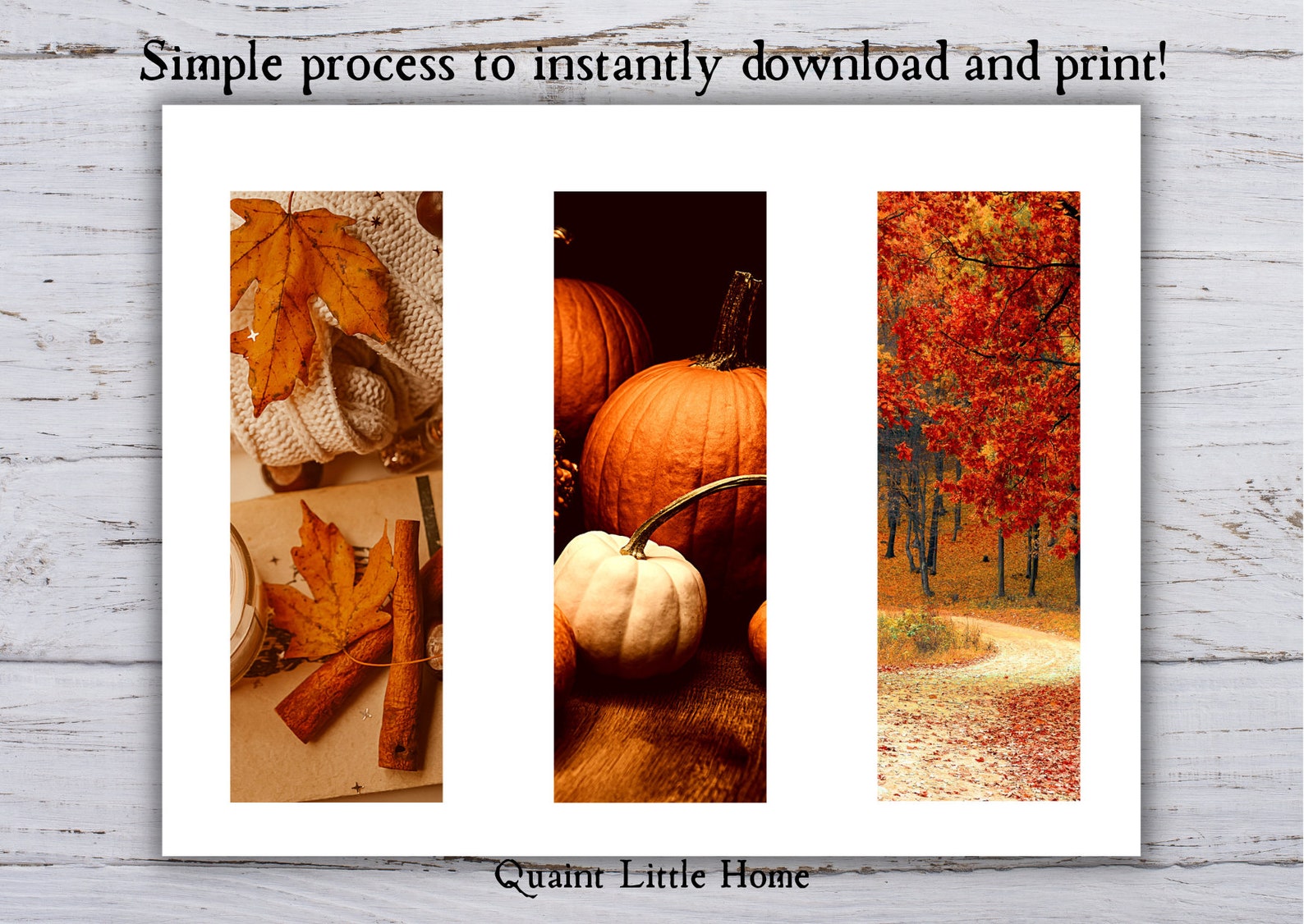 Printable Bookmarks Autumn Set of 15 Digital Download High Quality A4 ...