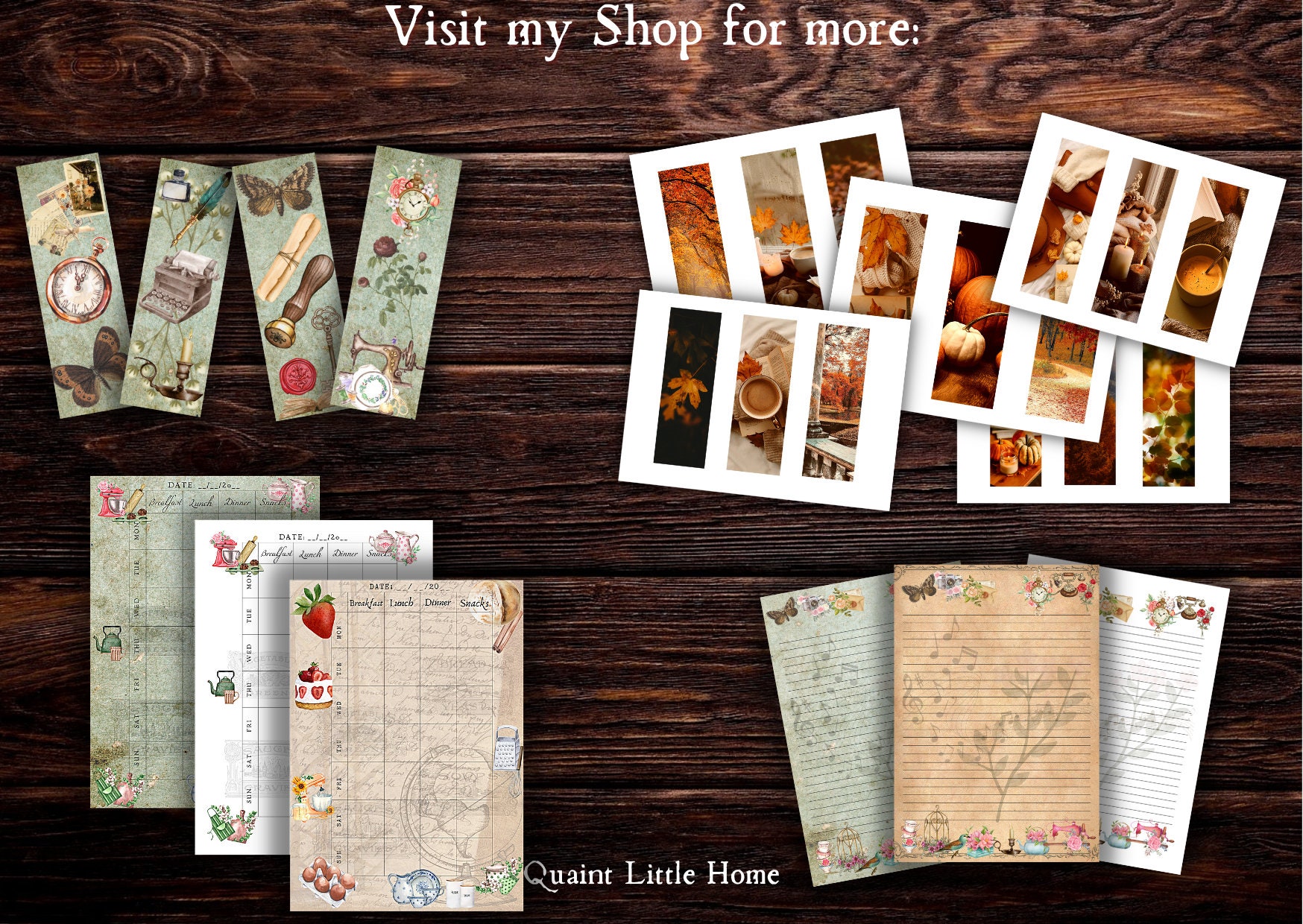SPRING Bookmarks Printable Set of 6 Vintage Watercolor Flowers High ...