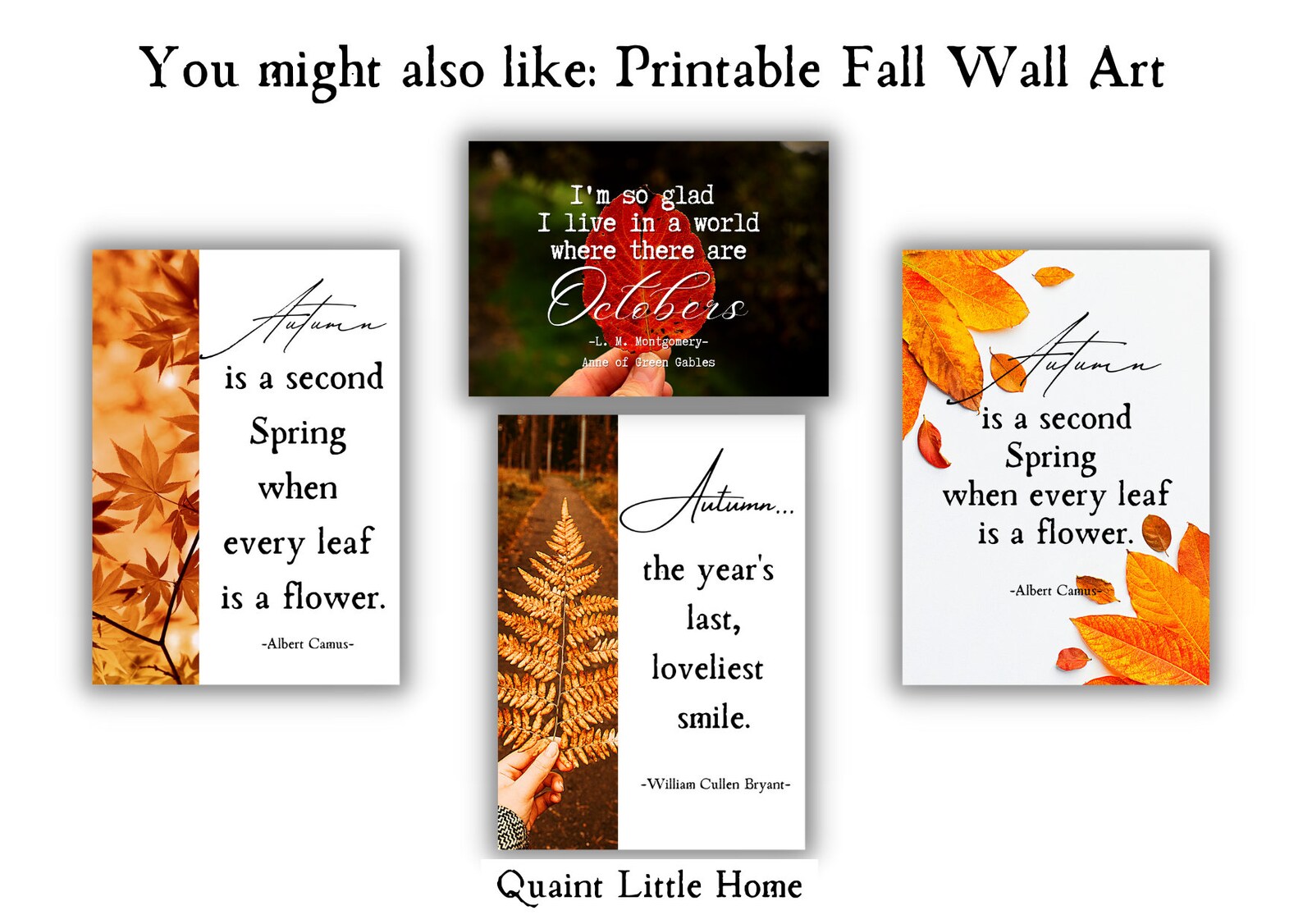 Fall Bookmarks Printable Set of 16 Autumn Bookmarks - Etsy