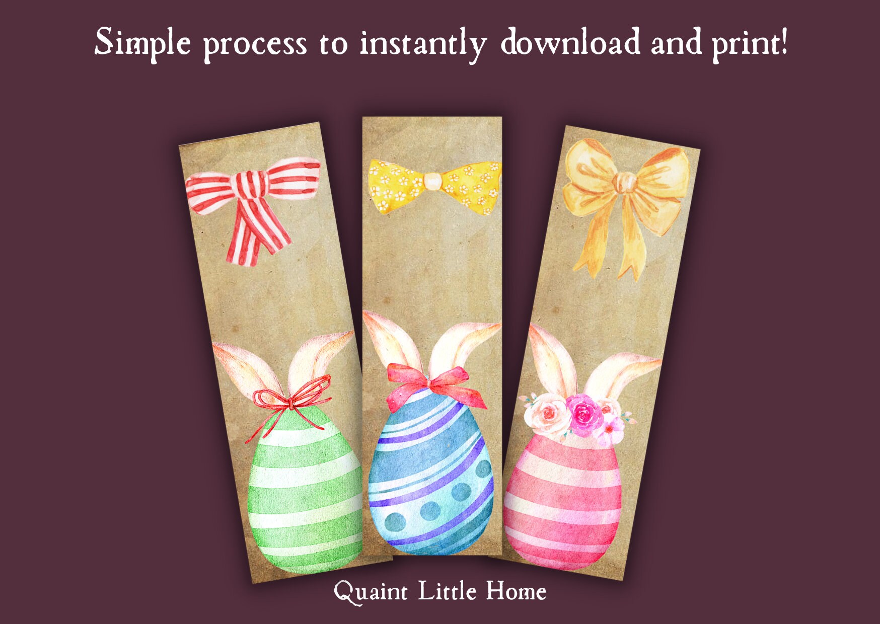 EASTER Bookmarks PRINTABLE Digital Bookmarks With Easter Eggs Easter ...