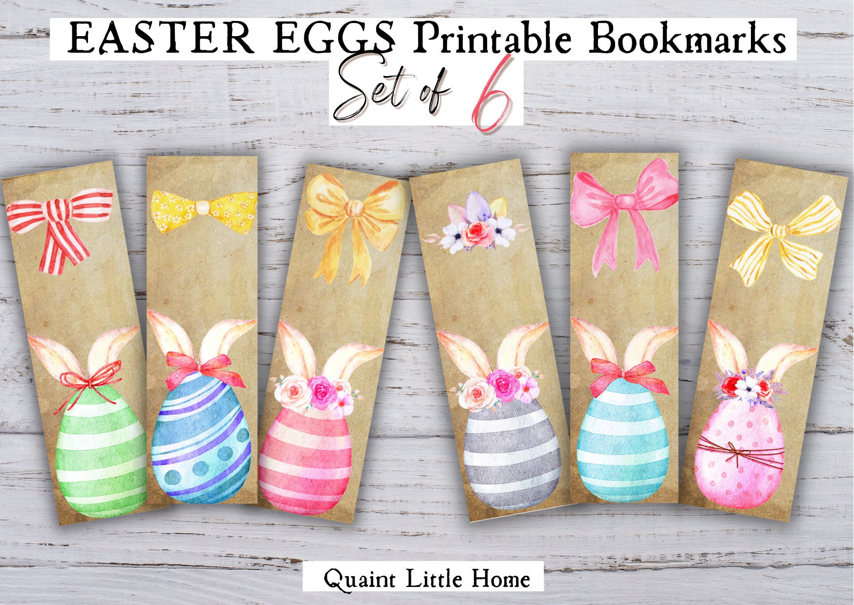 EASTER Bookmarks PRINTABLE Digital Bookmarks With Easter Eggs Easter ...