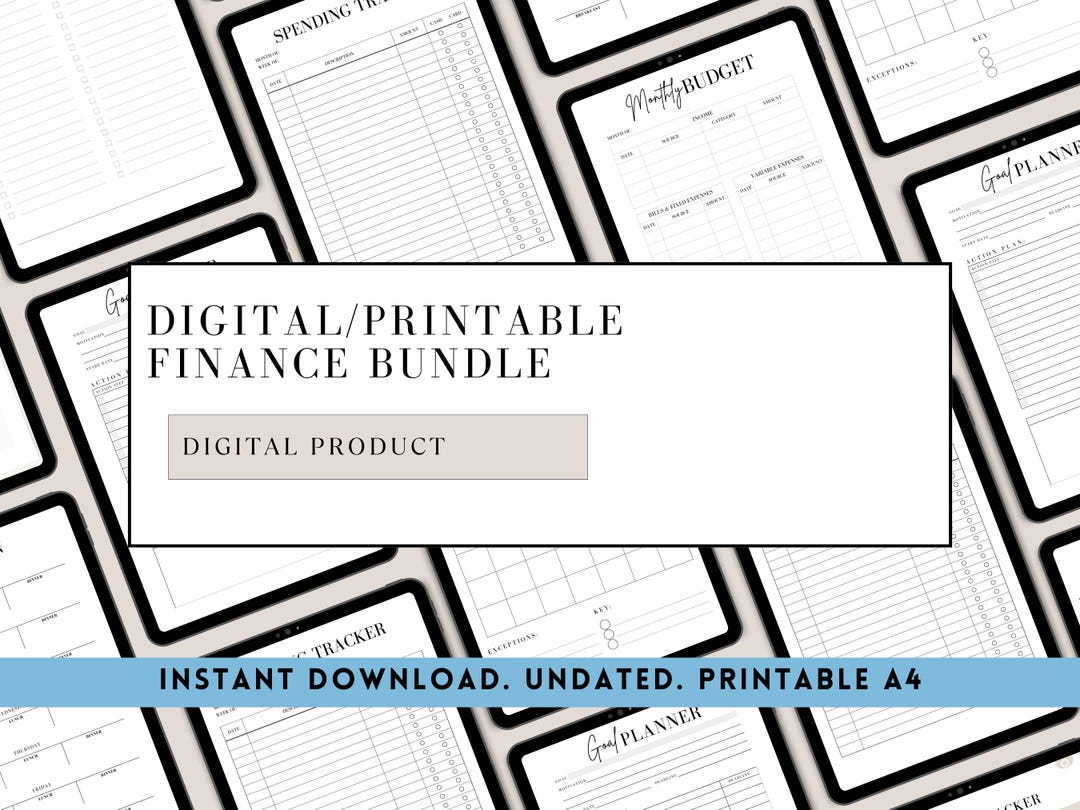 Digital/ Printable Finance Bundle - Etsy