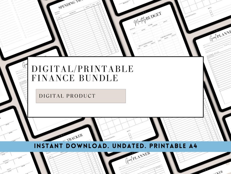 Digital/ Printable Finance Bundle - Etsy