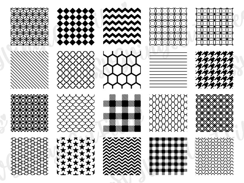 20 Patterns, Background SVG Bundle, Background Pattern SVG Cut Files ...