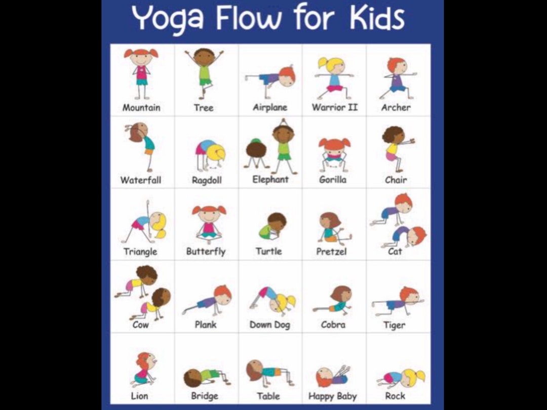 Yoga Flow Poses Poster for Kids - Etsy