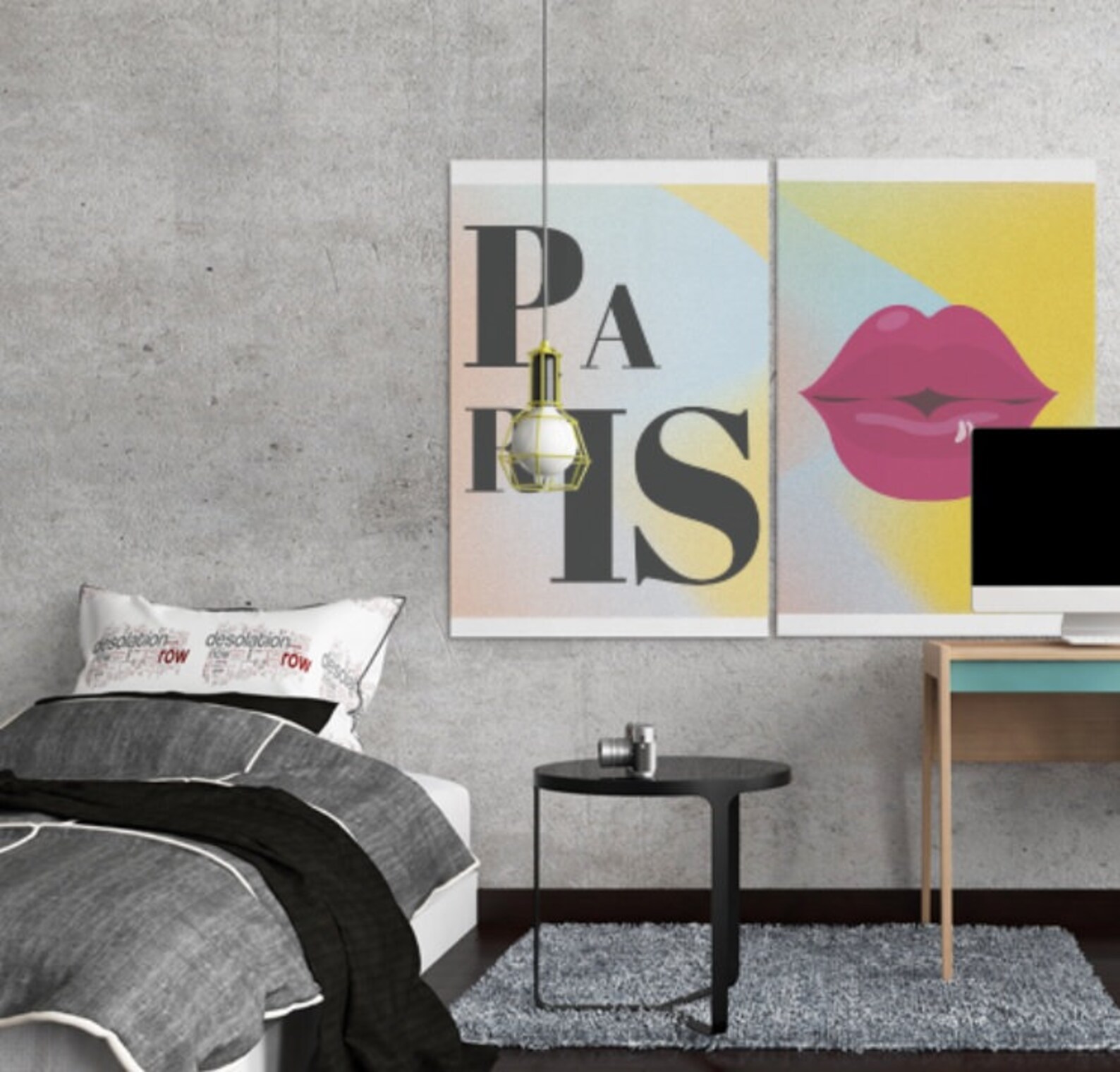 Paris Travel Poster Set of 2 Prints, Preppy Room Decor, Wall Collage ...