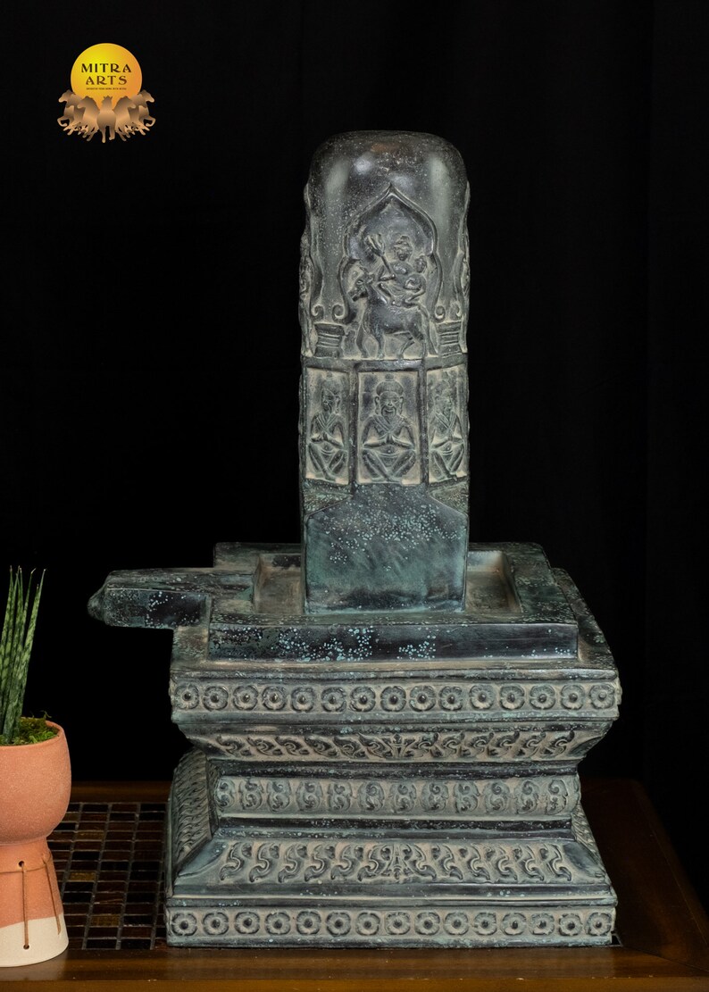 21” Cambodian Bronze Shiva Lingam Symbol of Shiva Distinctive Details ...