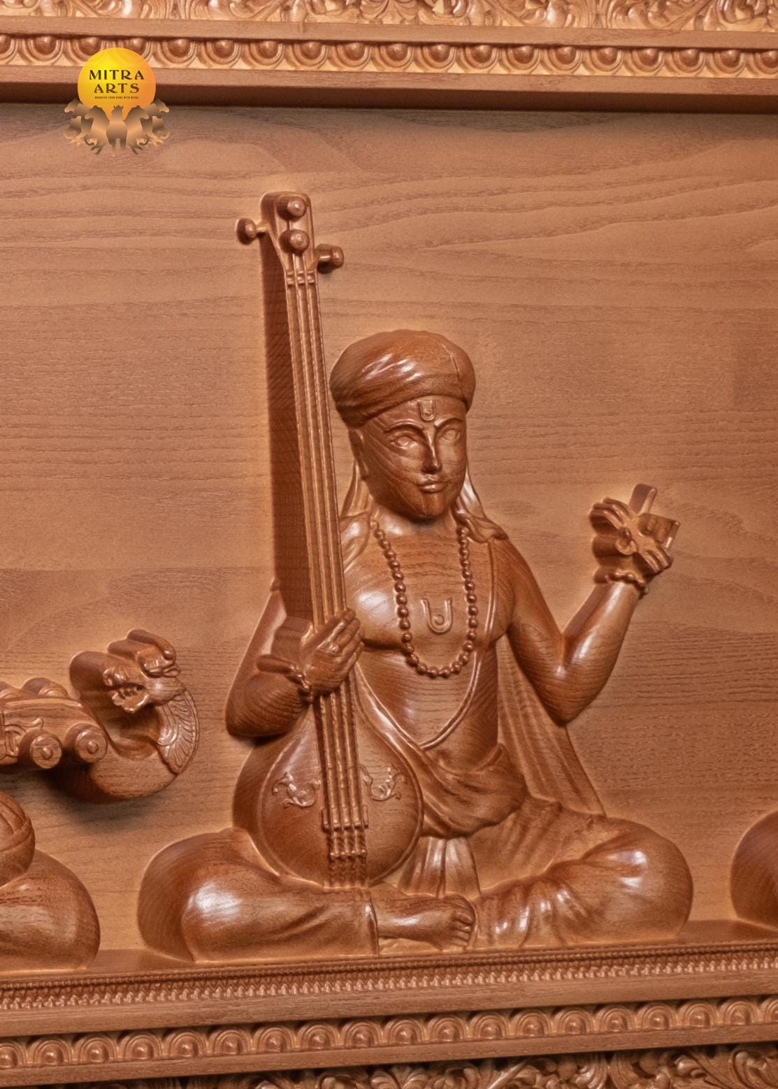 The Trinity of Indian Carnatic Music Premium Wood Panel Exquisitely ...