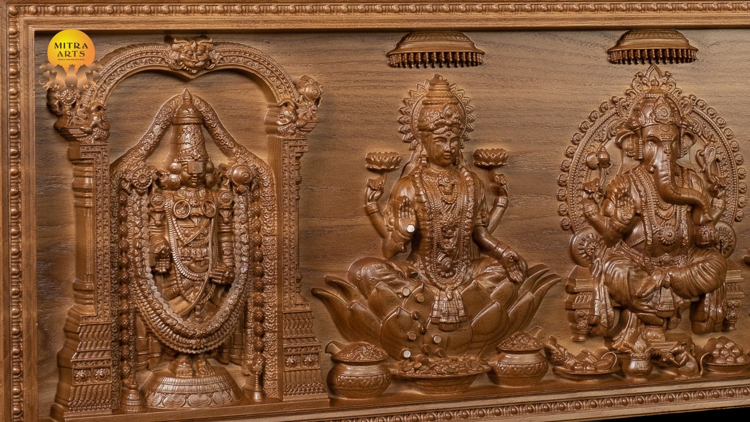 Hindu Gods Ash Wood Carving – Traditional Indian Wall Panel - Etsy