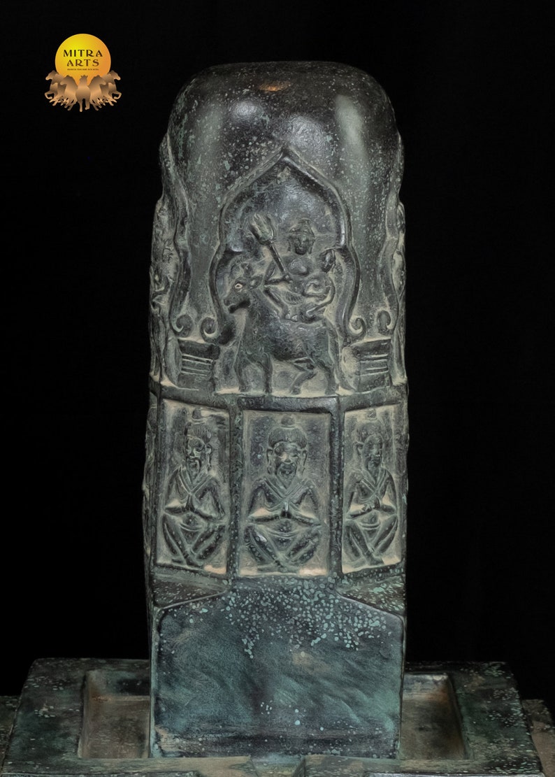 21” Cambodian Bronze Shiva Lingam Symbol of Shiva Distinctive Details ...
