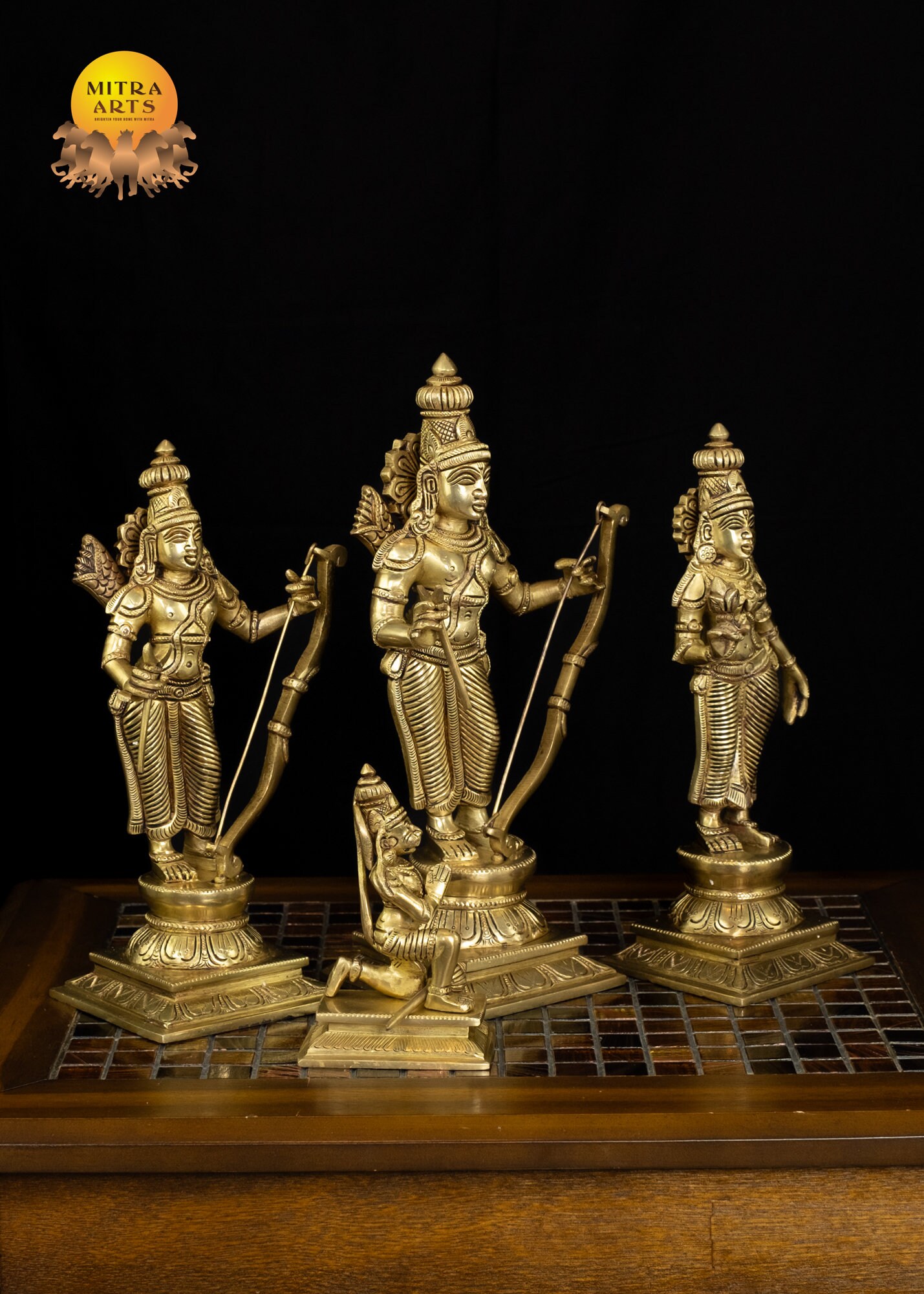 Sri Ram Parivar Set 12 Brass Statue - Etsy