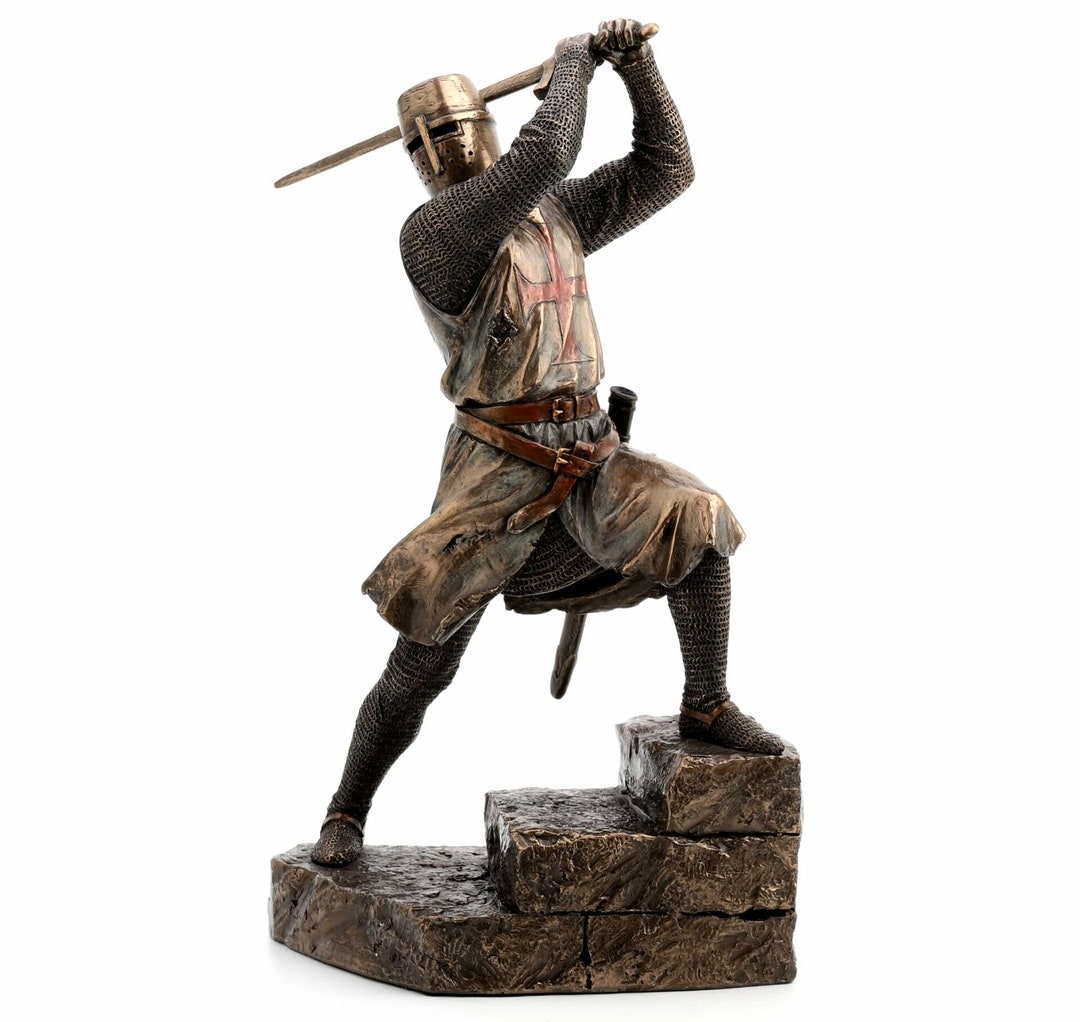 Crusader Knight Figurine Medieval Knight Statue Knight Statue - Etsy UK