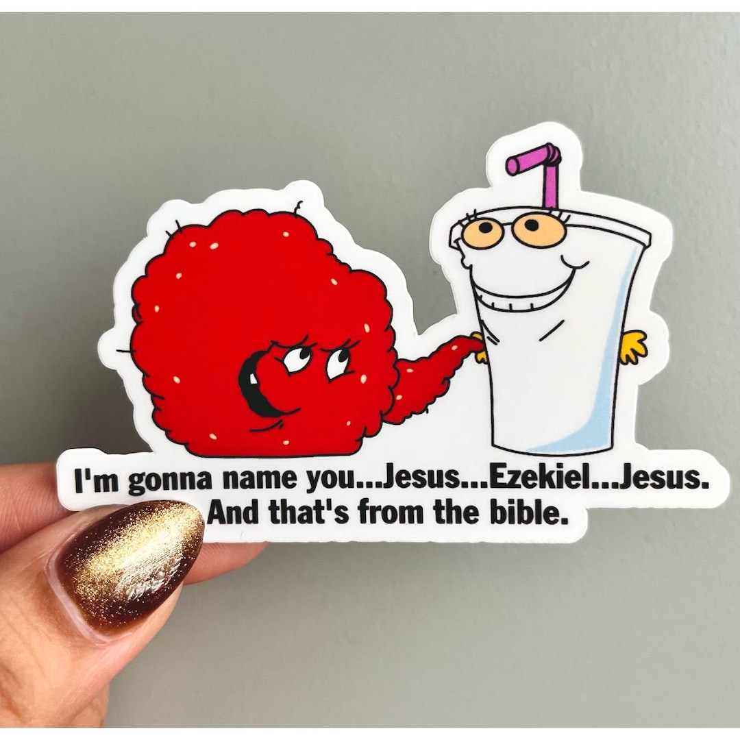 Jesus Ezekiel Jesus, Meatwad, Aqua Teen, ATHF, Water-resistant Sticker ...