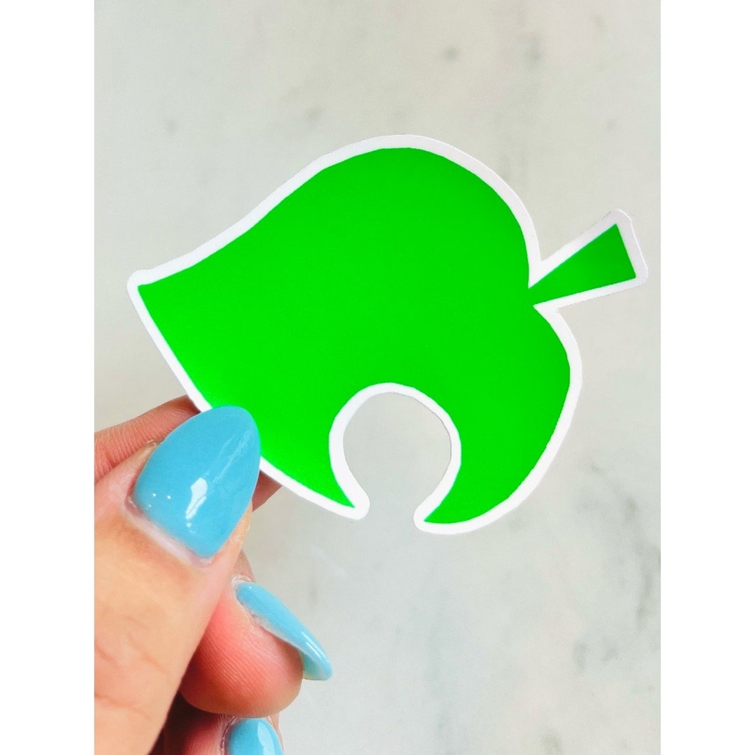 Animal Crossing Leaf, Leaf, ACNH, Gaming, Water-resistant Sticker ...