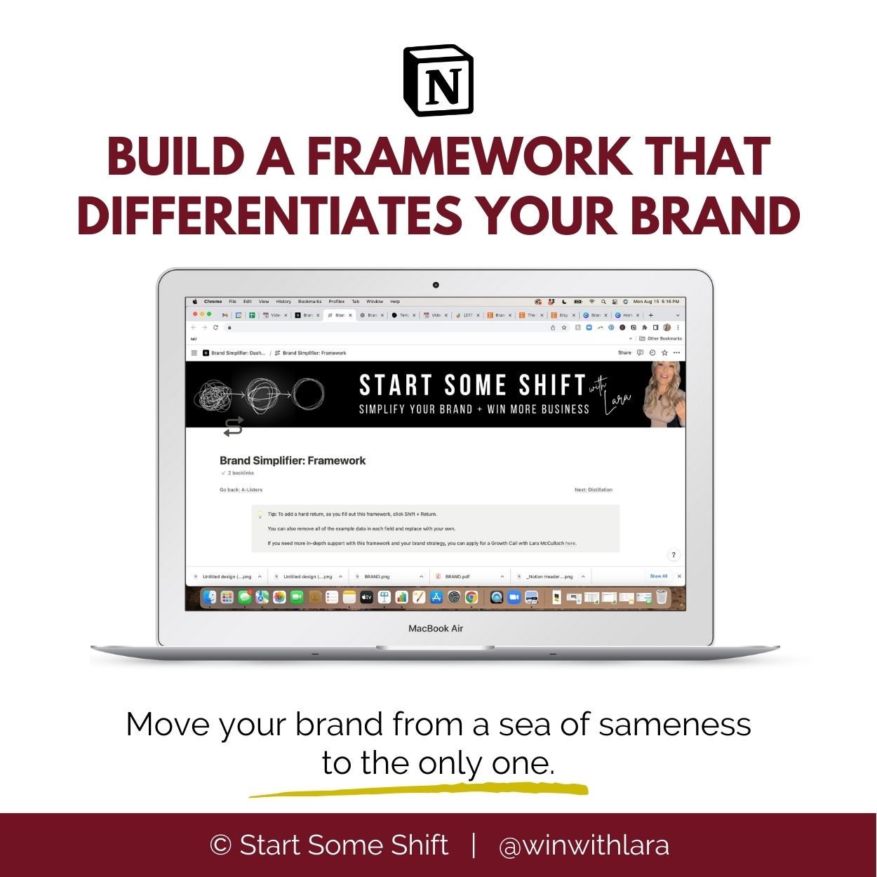 Brand Strategy Workbook for Small Business Notion | Brand Message ...