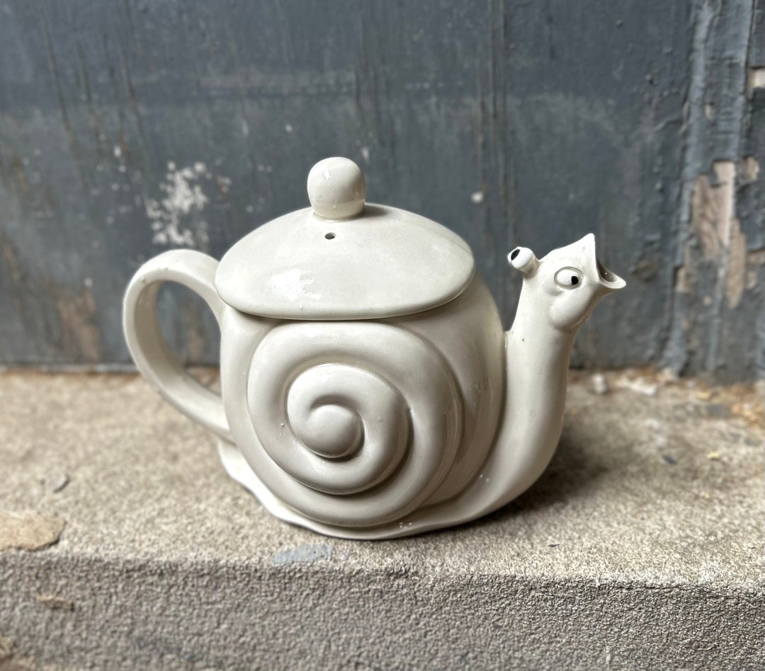 Vintage Snail Teapot Japanese Ceramic Snail Tea Pot White - Etsy