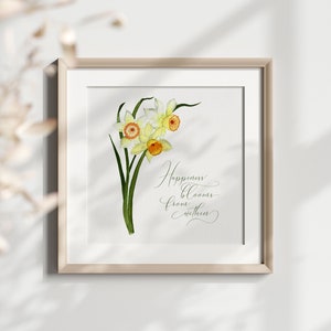 White and Yellow Daffodils | Printable Wall Art | Spring Flowers ...