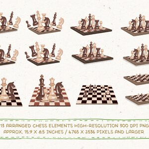 Watercolor Chess | Hand Painted | Chess Clipart | Watercolor Chess ...