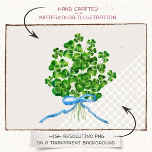 Lucky Clovers Watercolor Clip Art | St Patricks Day Clipart | Clover ...