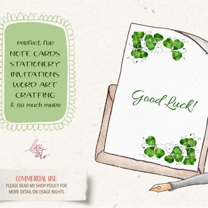 Lucky Clovers Watercolor Clip Art | St Patricks Day Clipart | Clover ...