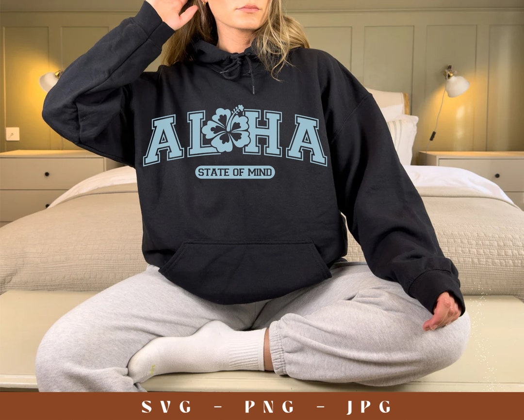 Aloha State of Mind Svg Png, Varsity Aloha Svg Png, Hawaii Svg, Aloha ...