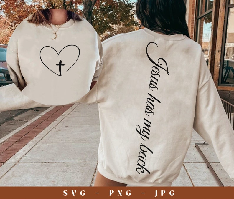 Jesus Has My Back SVG Christian Instant Digital Download - Etsy