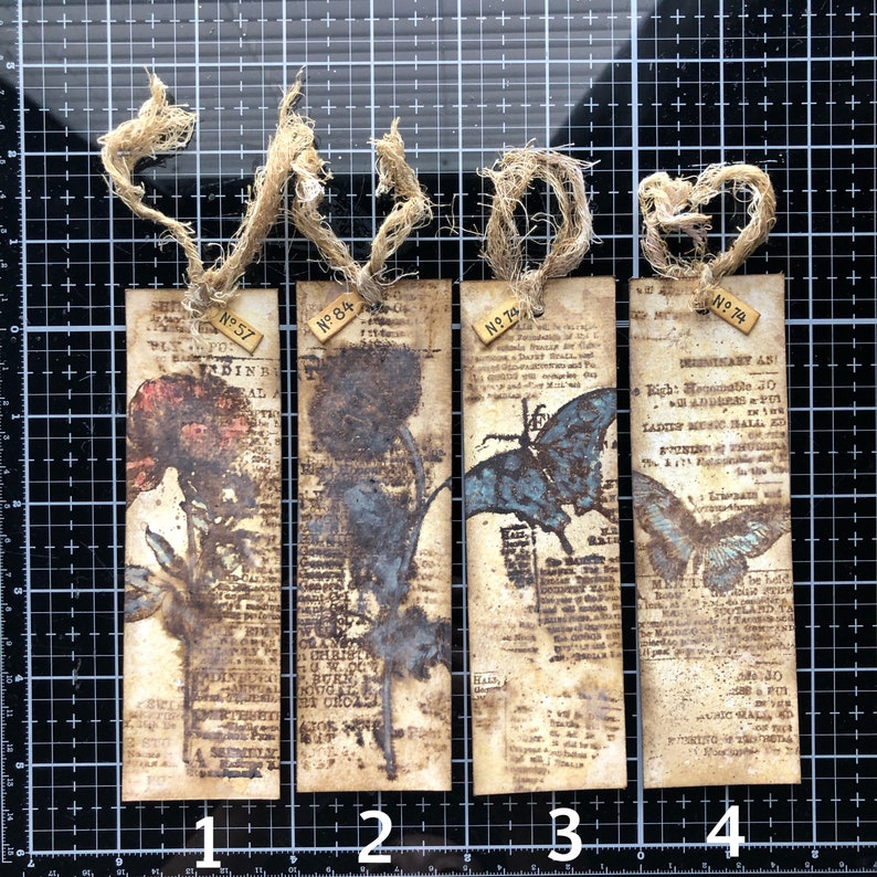 Handmade Vintage Junk Journal Bookmarks - Etsy