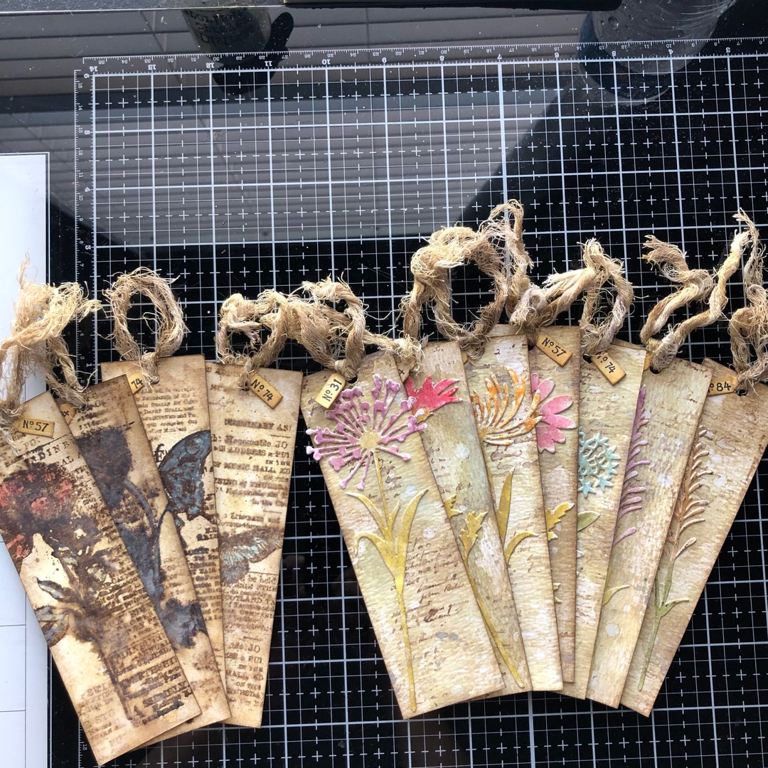 Handmade Vintage Junk Journal Bookmarks - Etsy