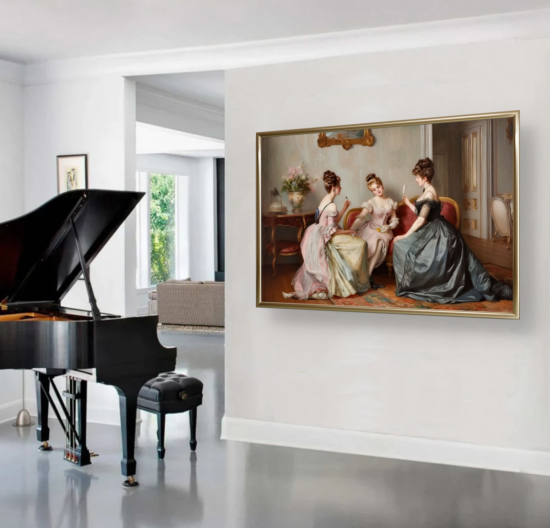 Vintage Women Print | Victorian Women | Antique Painting | Vintage Wall ...